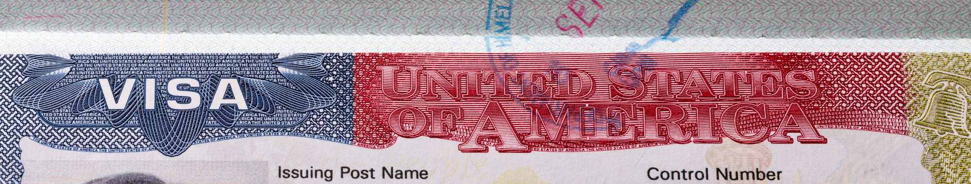 American Visa with stamp in the passport closeup - Jarecki Law Group, LLC